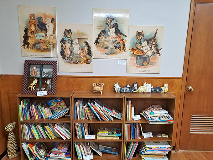 The museum's library section offers cat literature for all ages – from scholarly texts to children's books featuring famous fictional felines.
