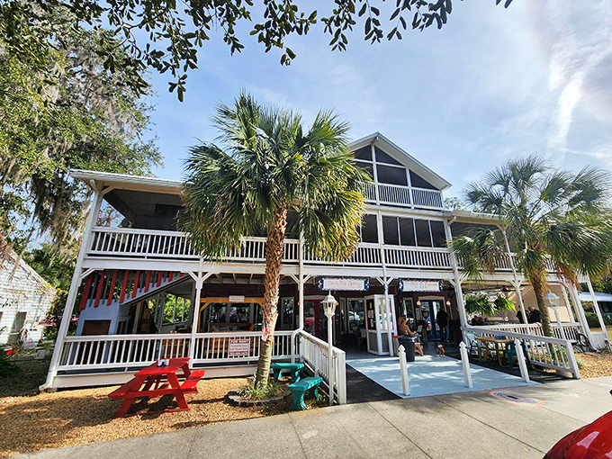 Coffee n' Cream Cafe's inviting porch practically begs you to sit a spell, sip something delicious, and watch the world amble by.