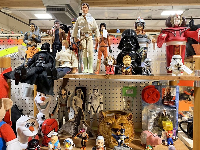 Star Wars meets Olaf in this plastic fantastic galaxy of collectible figures. Darth Vader has never looked so at home next to Disney characters.