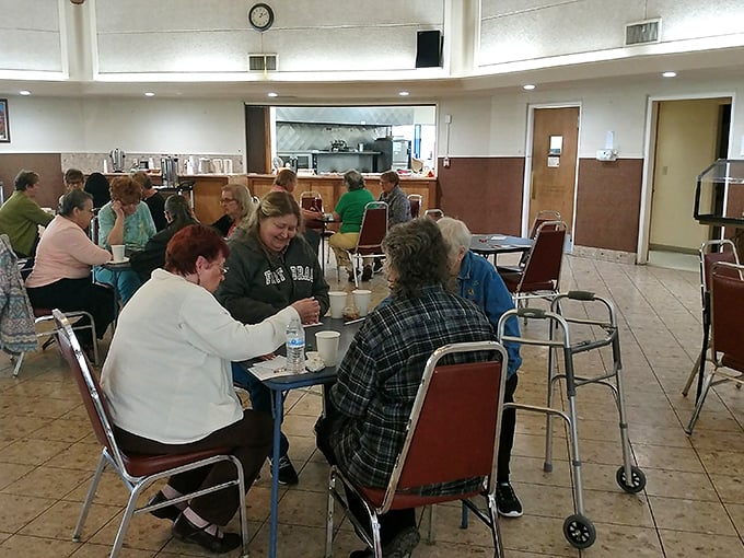 Lunchtime at the senior center cafeteria offers nourishment beyond food—it's where community happens between bites and sips.