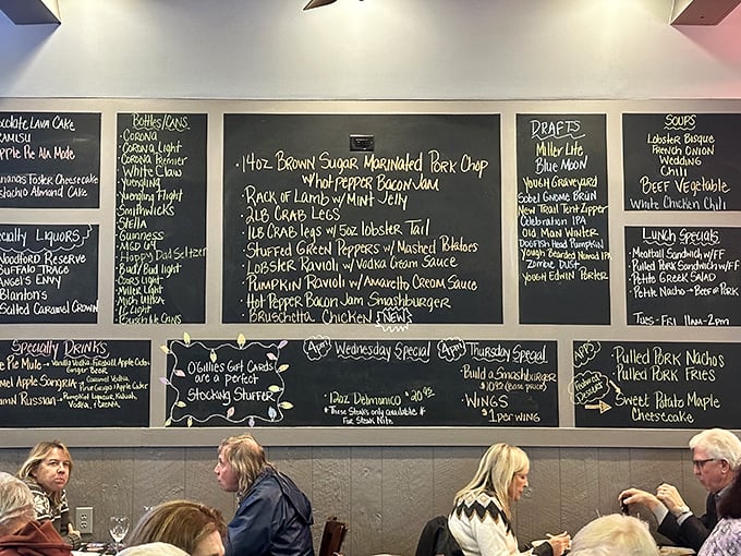 The chalkboard specials menu – where culinary creativity meets the excitement of limited-time offerings that regulars know to look for.