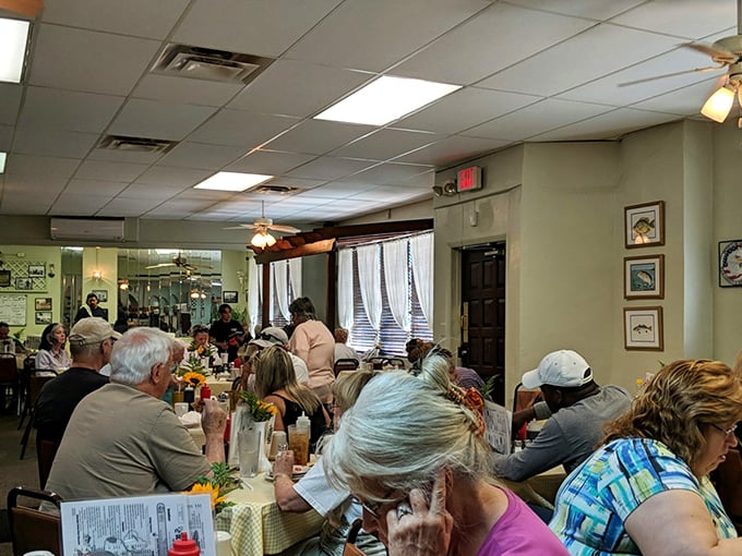 A full house of happy diners – the universal sign that you've found a place worth waiting for. No influencers, just people who appreciate good food.