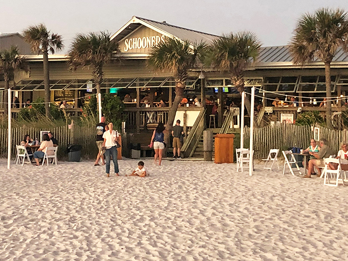 When they say "beach dining," they mean it literally – tables in the sand where shoes are optional and sunset views are guaranteed.