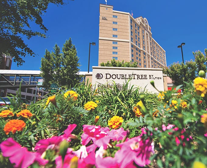 The DoubleTree Hotel stands ready for visiting family—because in Modesto, you can afford both a comfortable home AND guest accommodations nearby.