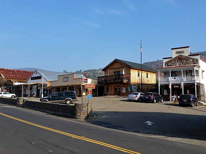 Downtown Coulterville offers a commercial district where "chain store" still refers to what you use on your bicycle.