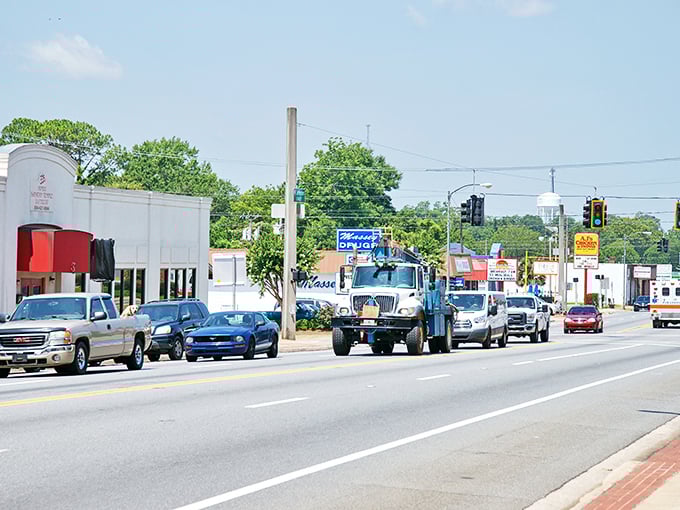 Downtown Quincy's main drag offers that increasingly rare sight: a place where traffic moves at a human pace and parking isn't a blood sport.