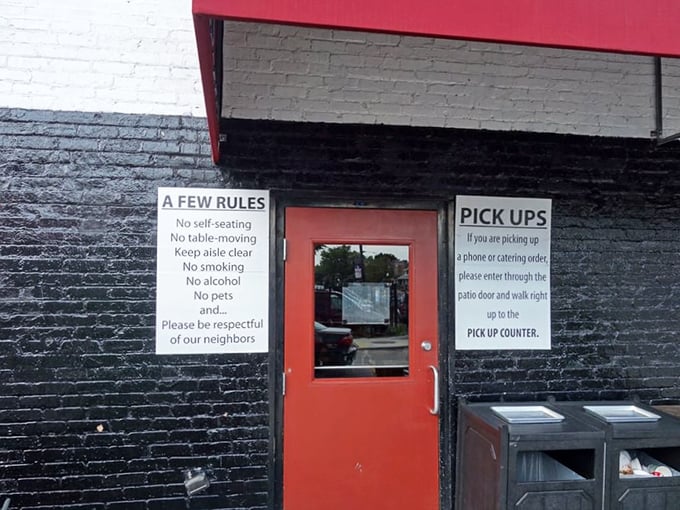 The entrance rules are like barbecue itself—straightforward, no-nonsense, and designed to ensure everyone gets the best experience possible.