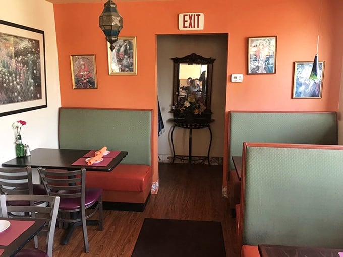 Even the exit feels like part of the experience. Coral walls and traditional artwork ensure your last impression is as good as your first.