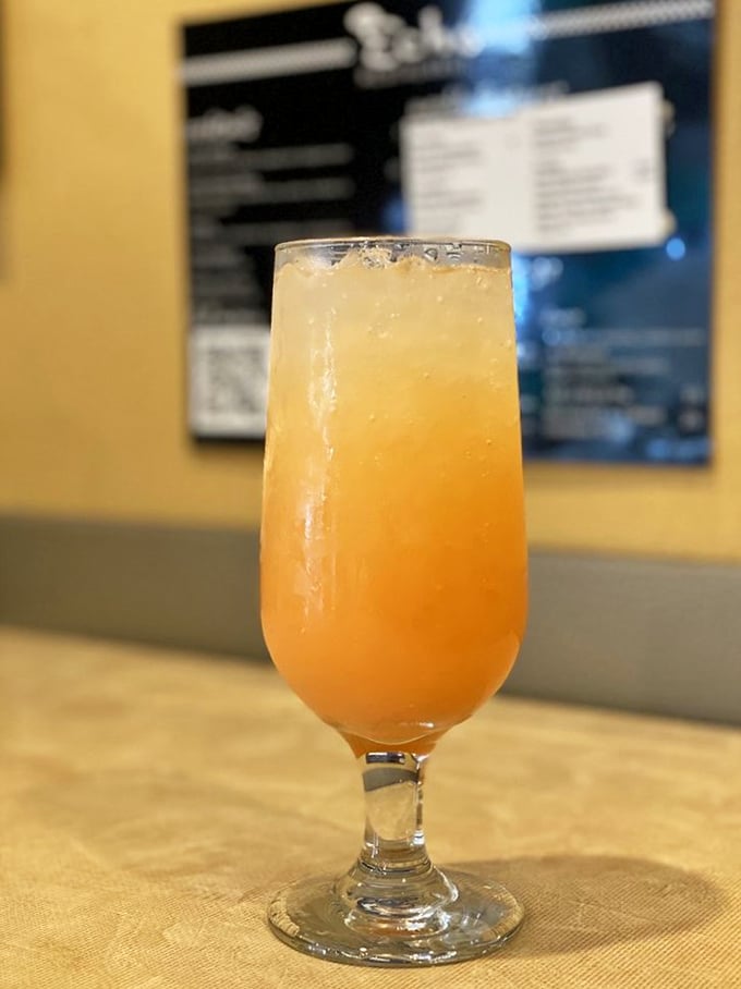 A sunrise in a glass – this cocktail isn't just a drink, it's permission to start your weekend before noon.