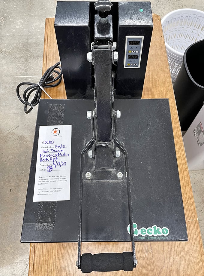 A heat transfer machine for the crafting enthusiast—because nothing says "I care" like customized t-shirts for the entire family reunion.