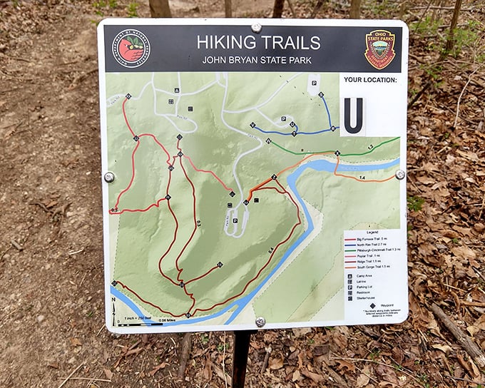 This trail map isn't just directions – it's a menu of adventures waiting to be sampled, each path offering its own unique flavor of wilderness.