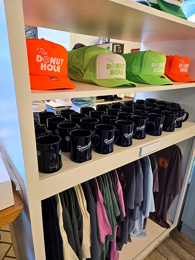 Merchandise that lets you take the Donut Hole experience home—because sometimes a coffee mug is the next best thing to teleportation.