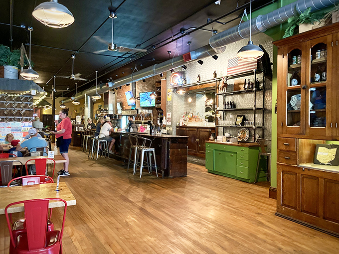 Inside Millersburg Brewing Company, history and hops mingle under exposed brick and wooden beams—proof that preservation pairs perfectly with craft beer.