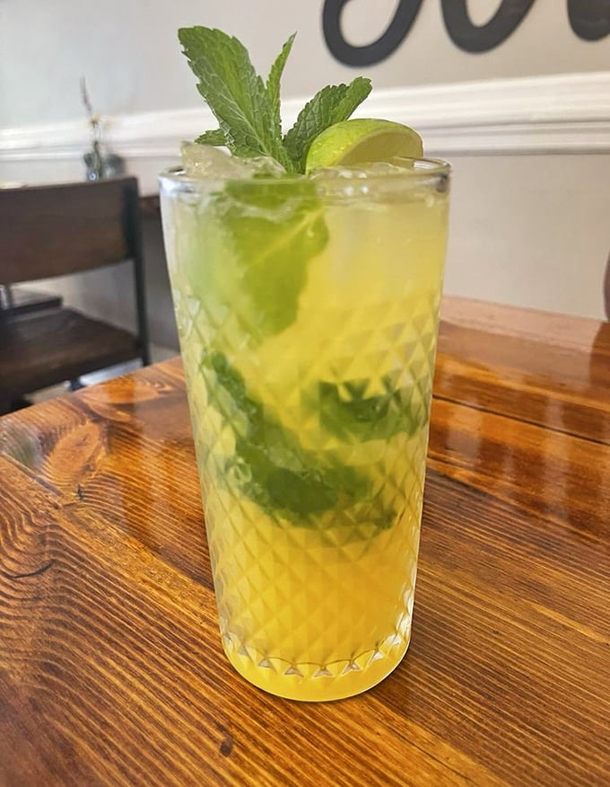 This isn't just a mojito – it's summer in a glass, where mint leaves and lime throw the kind of party your taste buds will talk about for days.