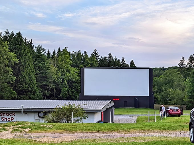 The Moonlite Drive-In is a portal to simpler times – when date night meant sharing popcorn under the stars.