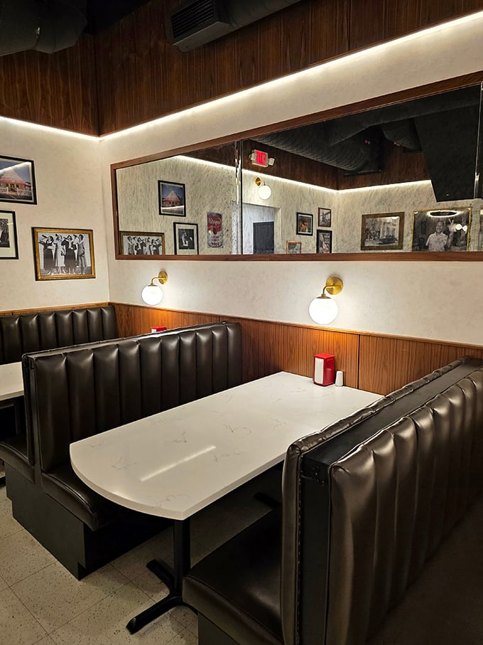 Another angle of dining room perfection – where comfort meets style and nobody judges your second order.