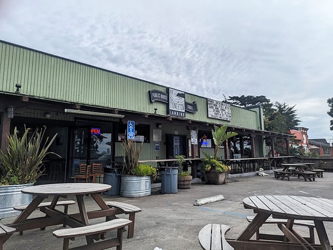 Outdoor seating with a view that no interior designer could replicate—just pure, unfiltered California coastal magic.