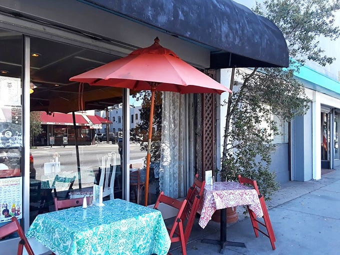 Sidewalk seating that transforms Sunset Boulevard into a little slice of European café culture, minus the cigarette smoke.