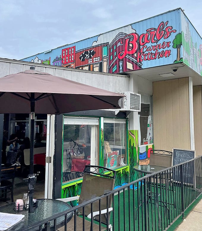 The outdoor seating area, where the Pittsburgh air somehow makes everything taste better, especially when paired with people-watching.