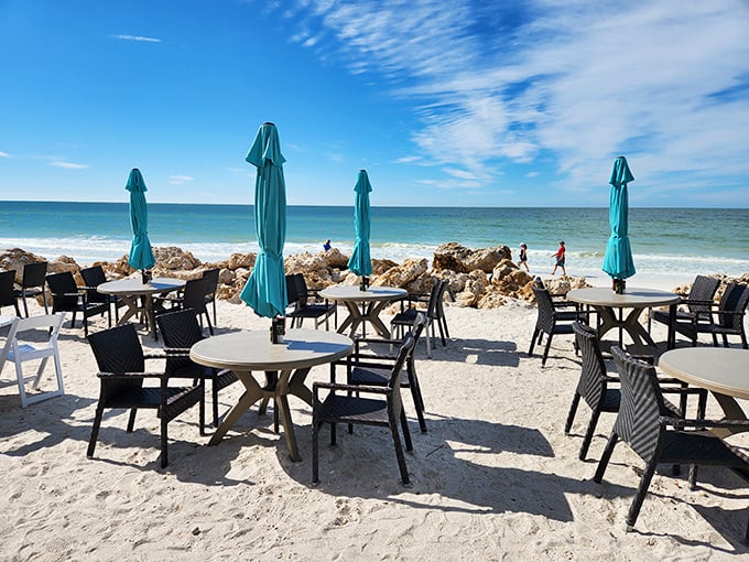 Tables in the sand? Yes, please. This is dining with your toes literally in the beach – Florida's version of farm-to-table.