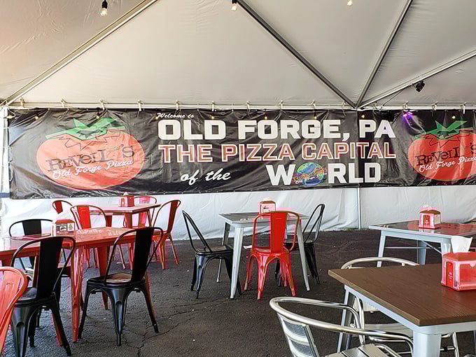 "The Pizza Capital of the World" isn't just bold marketing—it's a declaration of pride that Old Forge takes seriously, with Revello's leading the charge.