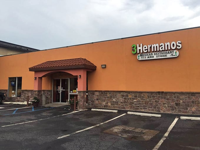 Rain or shine, this terracotta-colored building with its distinctive signage stands ready to satisfy your Mexican food cravings. Your taste buds' North Star.