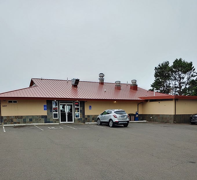 Even on foggy days, The Hill stands as a beacon for hungry travelers – the lighthouse of lunch on Oregon's coast.