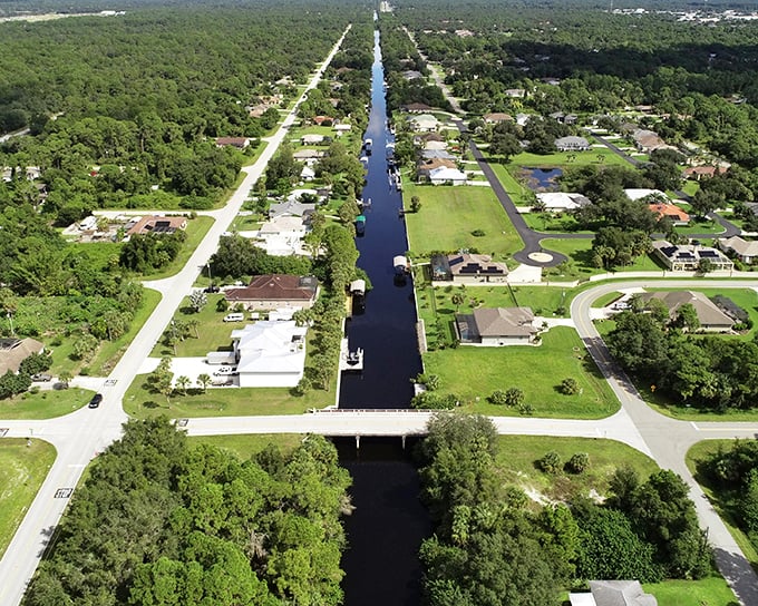 The canal system – Port Charlotte's liquid streets – where boats become the preferred transportation and every home seems to have water views.