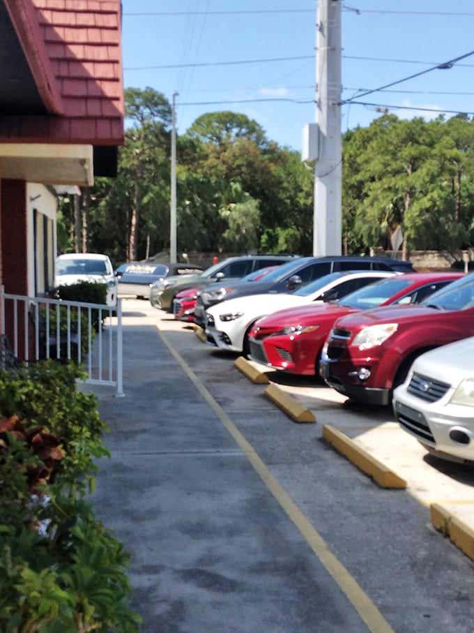 A full parking lot at a diner is like a five-star review you can see from the street—clearly, these folks know something good.