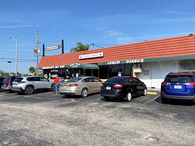 The other location sports a distinctive red roof, but the same commitment to hearty, satisfying diner classics.