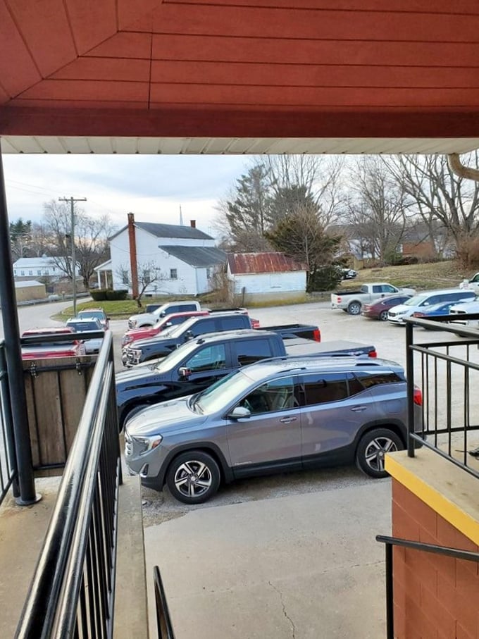 A packed parking lot in tiny Millhousen tells you everything you need to know. People don't drive from counties away for mediocre food.