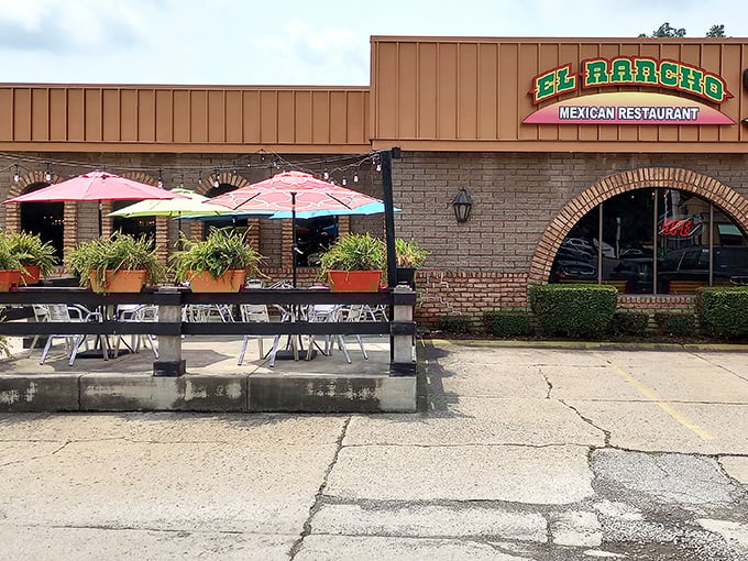 The patio at El Rancho doesn't just offer outdoor seating – it promises the kind of afternoon where "quick lunch" turns into "where did the day go?"