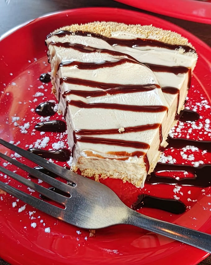 The peanut butter pie finale—a creamy, dreamy dessert that somehow finds room even after you've sworn you couldn't eat another bite.