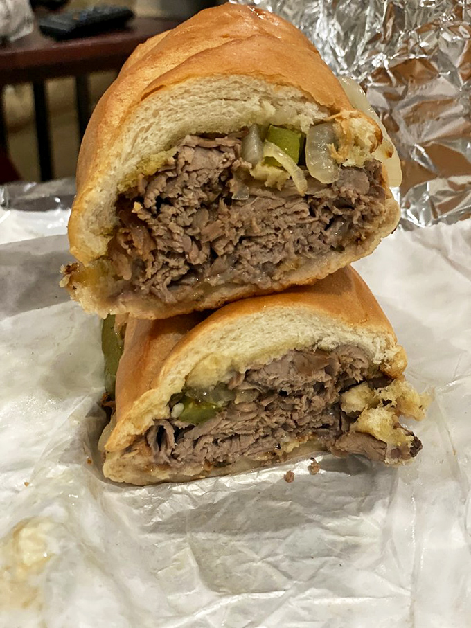 This Italian sub isn't just a sandwich—it's architectural perfection with layers of meat, cheese, and veggies in ideal proportion.