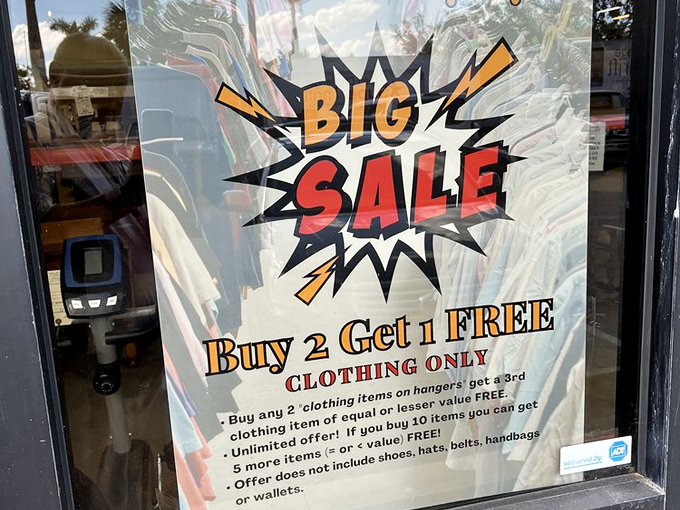 The "Buy 2 Get 1 Free" sign isn't just an offer—it's practically a moral obligation to expand your wardrobe responsibly.