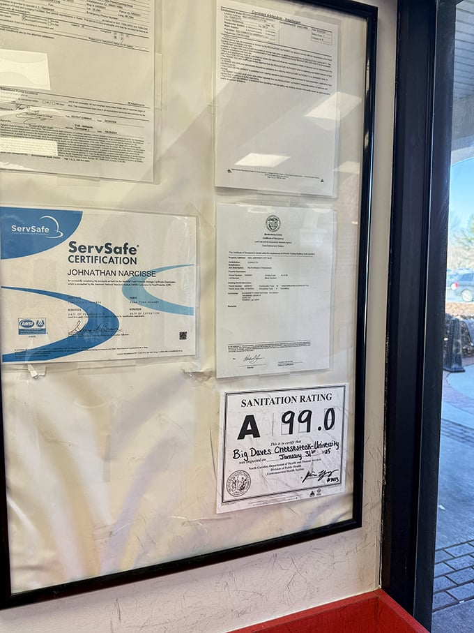 That "A" sanitation rating isn't just a letter—it's a promise. Cleanliness is next to cheesesteak-liness at this Charlotte sandwich haven.