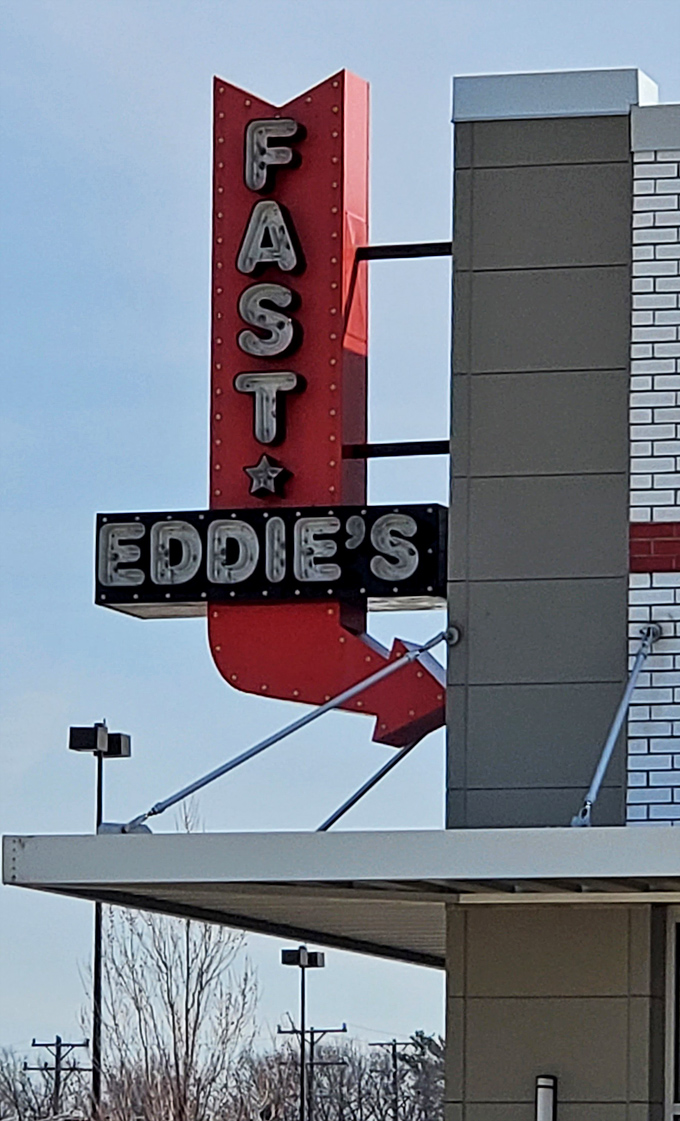 The vertical signage stands proud against the Ohio sky. A beacon of hope for the hungry and a landmark for locals giving directions.