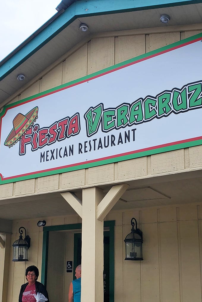 The sign promises a fiesta, and the restaurant delivers—announcing its presence in Wilmington with the same bold colors found inside.