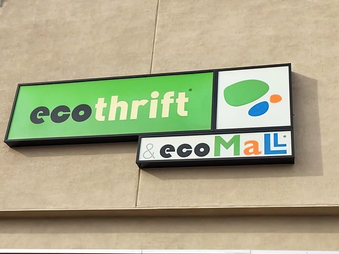That iconic green logo says it all—eco-friendly for the planet, friendly to your wallet. A win-win proposition in neon signage.