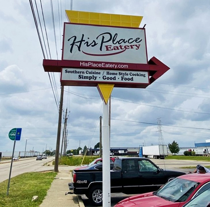 The roadside sign promises "Simply Good Food"—perhaps the greatest understatement since someone called the Grand Canyon "a nice view."