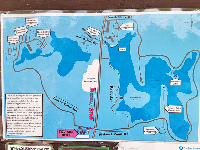 The treasure map to paradise, Pennsylvania-style. "X" doesn't mark the spot—"YOU ARE HERE" does, and that's exactly where you want to be.