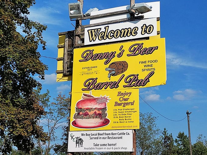 Announcing your arrival to burger paradise since 1977. This roadside beacon has guided hungry travelers to Clearfield's famous food challenges for generations.