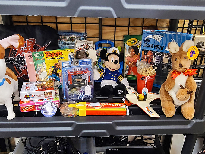 Childhood nostalgia by the shelf—from Mickey Mouse to teddy bears, these toys bridge generations without emptying wallets.
