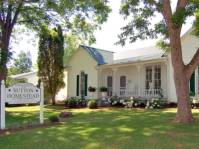 The Sutton Homestead's front porch practically begs for a glass of sweet tea and conversation that meanders like a country road.