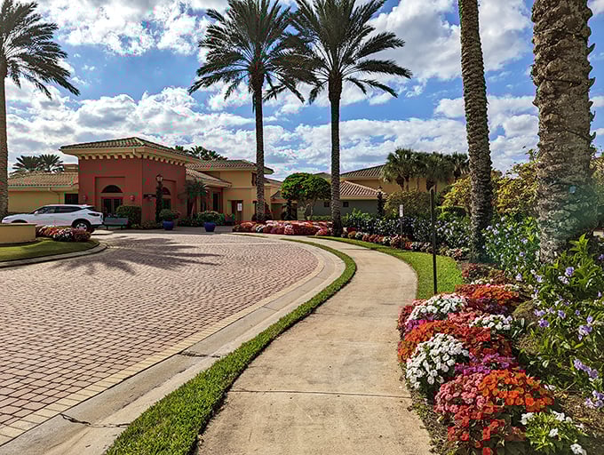 Retirement communities in Fort Myers don't skimp on curb appeal—those flower beds are working harder than most landscapers up north.