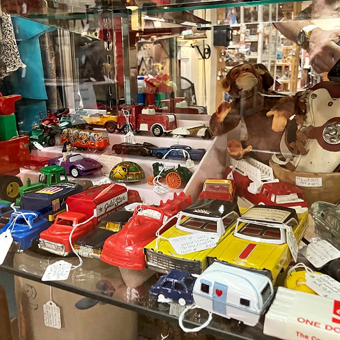 Toy cars that survived decades of imaginary road trips. Each tiny dent and scratch represents a child's adventure story now waiting for a new chapter.