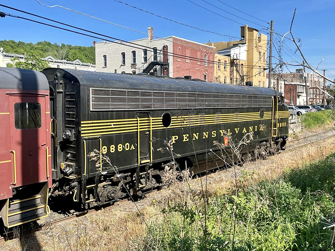 This vintage diesel beauty in classic Pennsylvania Railroad livery isn't just transportation—it's a rumbling, rolling reminder of when American engineering ruled the rails.