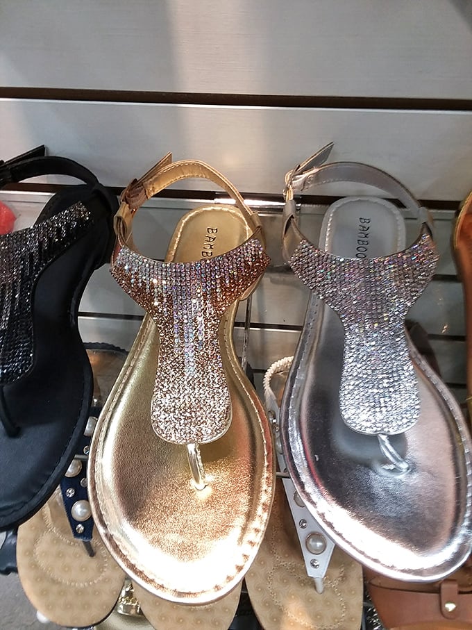 Sandals that put the "sparkle" in summer footwear. Perfect for those occasions when your feet deserve their own jewelry collection.