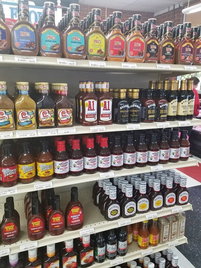The sauce selection—because sometimes the hardest choice you'll make all day is which delicious path to flavor town you'll take.