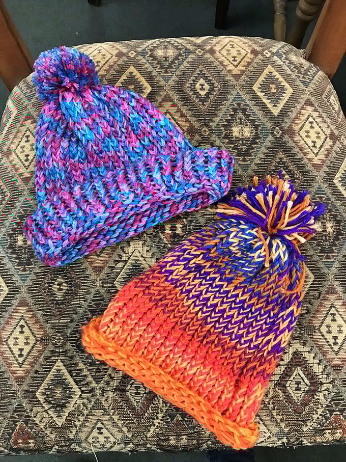 Handcrafted beanies that tell the story of Flagstaff winters—colorful protection against mountain chills at a fraction of resort prices.
